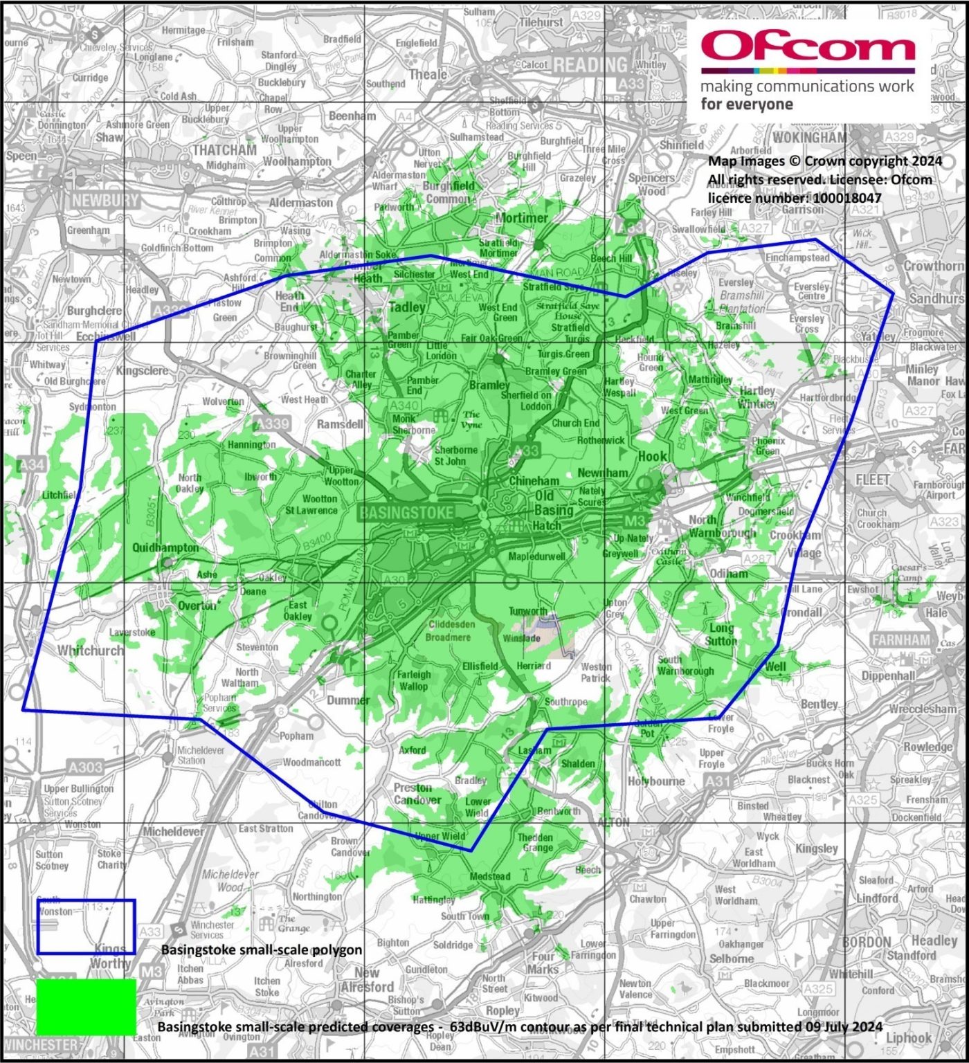 Coverage Map – Basingstoke DAB Limited